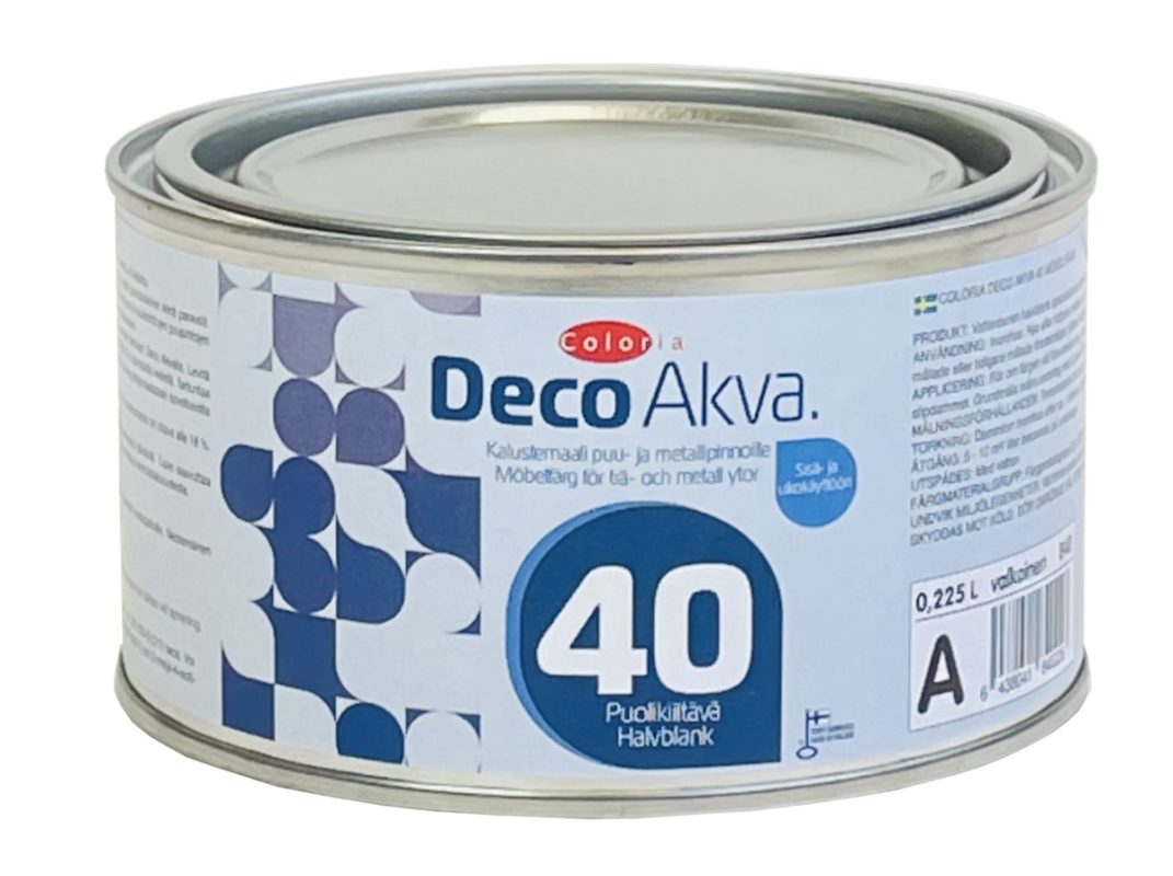 Deco Akva 40 kalustemaali valkoinen 0,225L - PK-Puu | Rautainen puukauppa