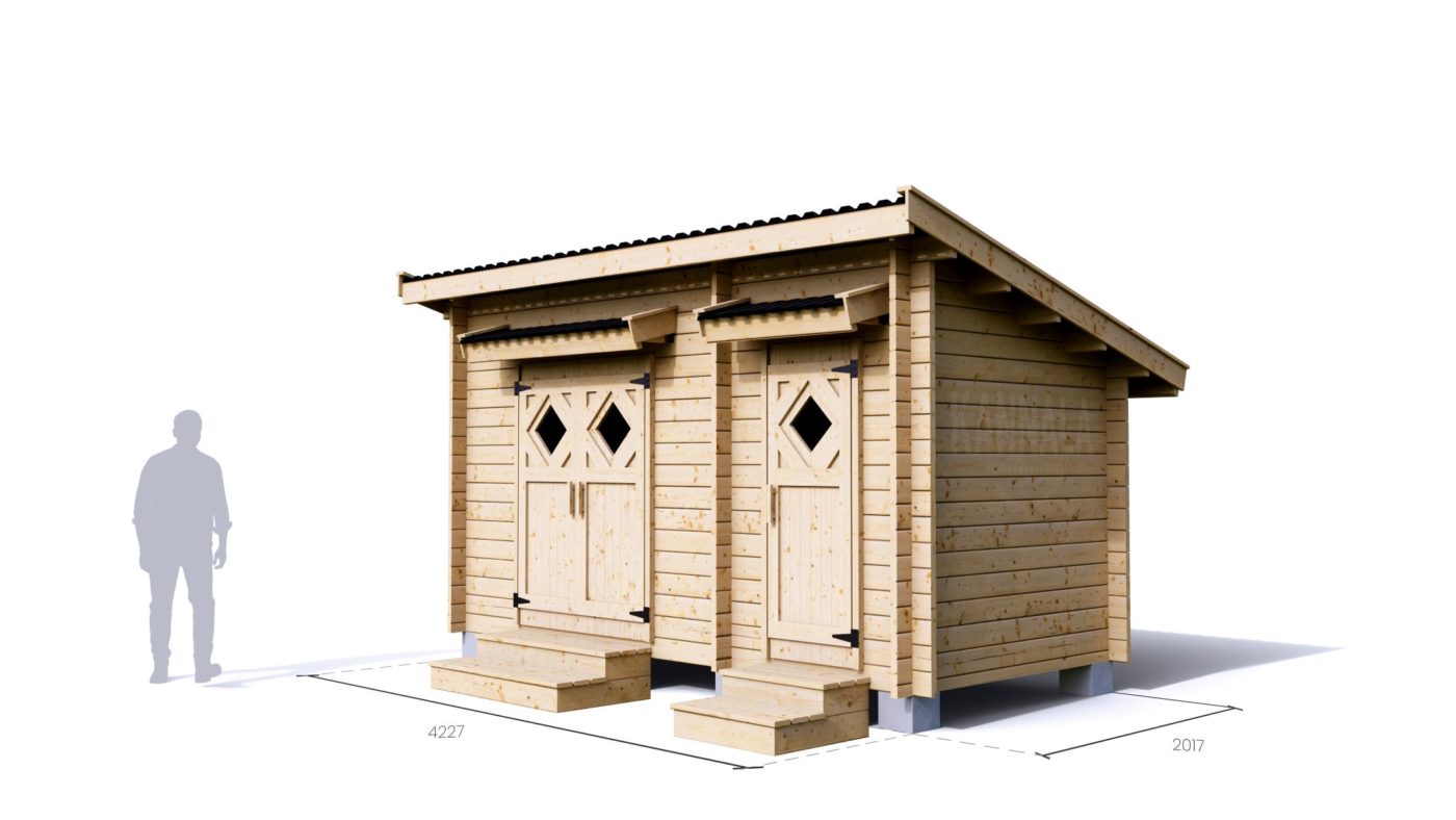 Puucee-varasto 45x145mm 2,02x4,23m 8,5m2 - PK-Puu | Rautainen puukauppa